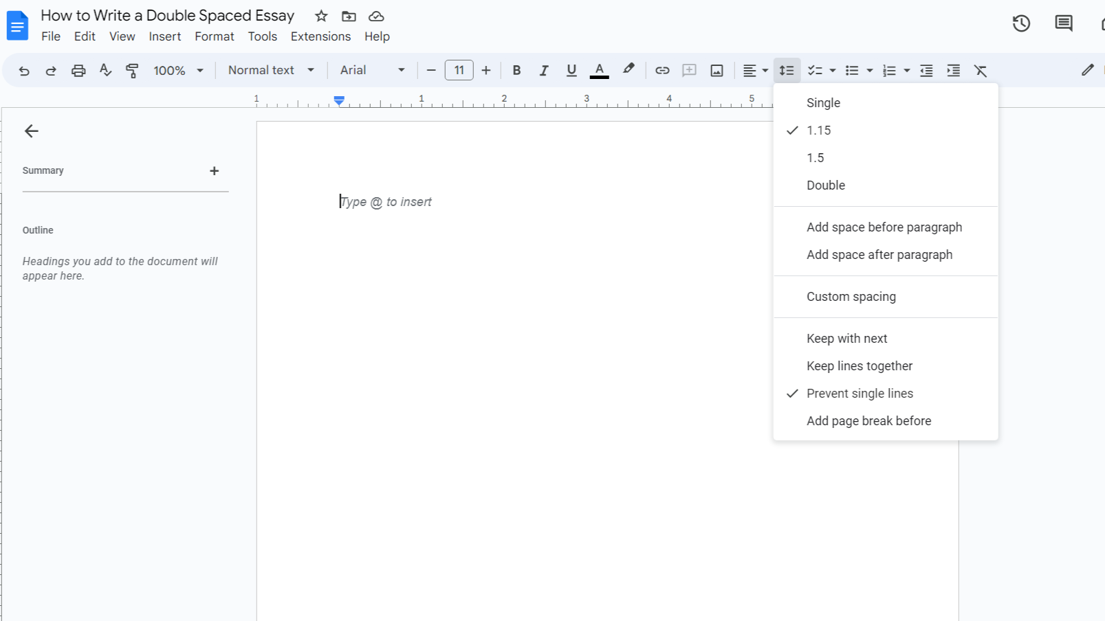 How to Write a Double Spaced Essay